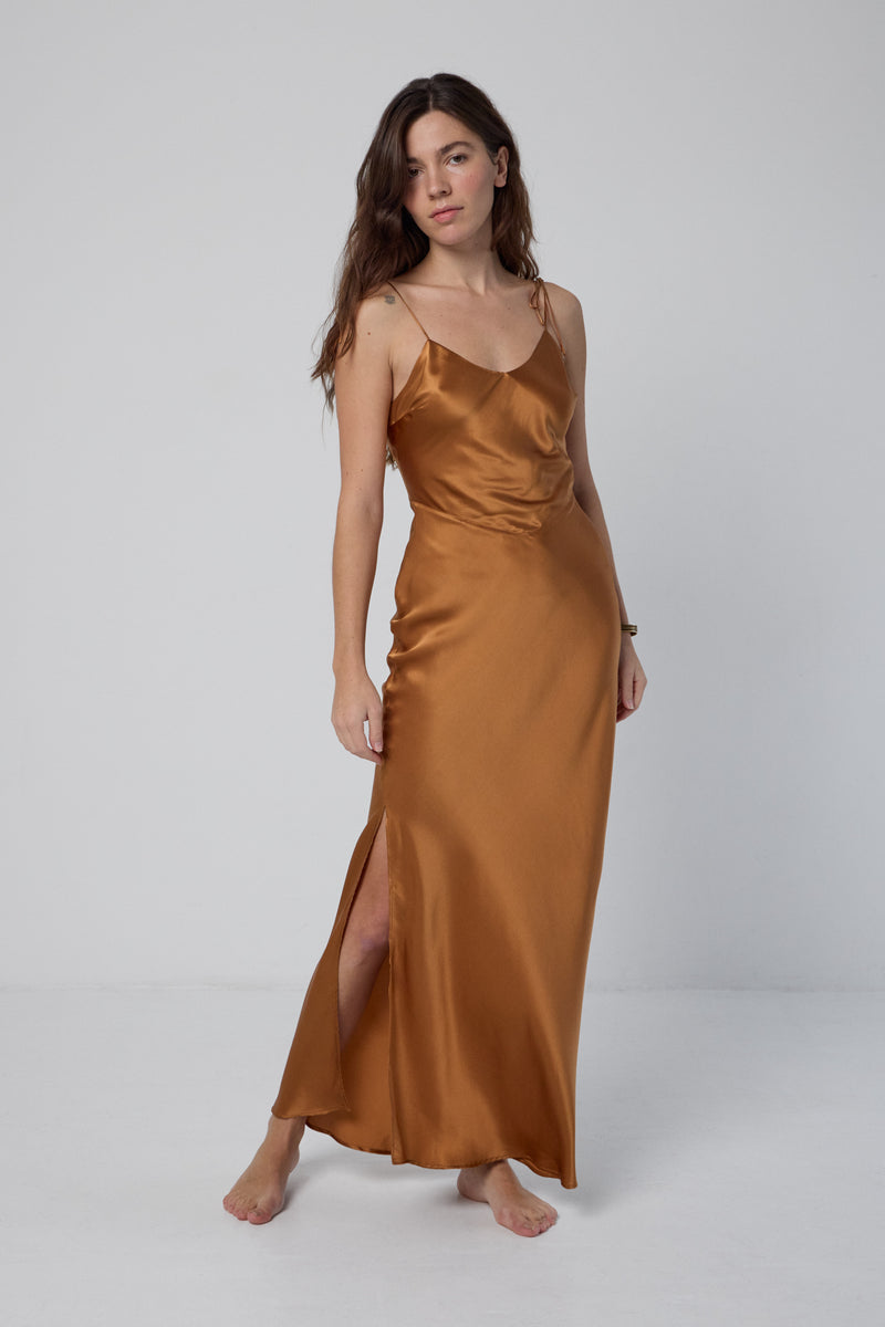 BARBARA Clay Long Nightie | Charmée